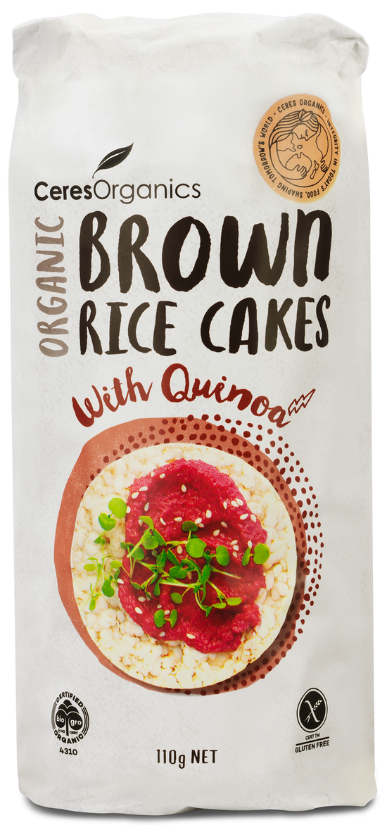 Organic Brown Rice Cakes, with Quinoa - 110g – Ceres Organics