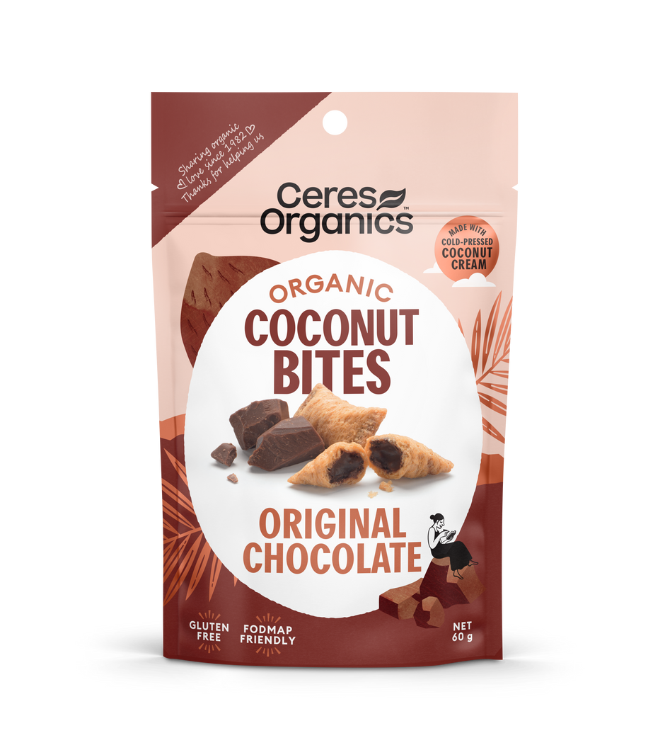 Organic Wholefood Fudgy Bites, Chocolate Raspberry - 120g – Ceres Organics