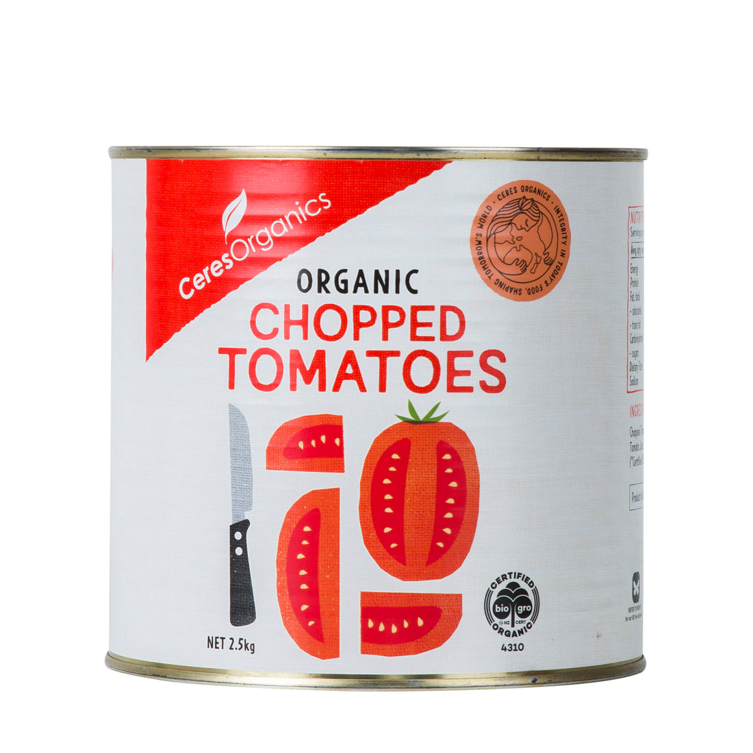 Tomatoes Chopped Organic - 2.5kg – Ceres Organics